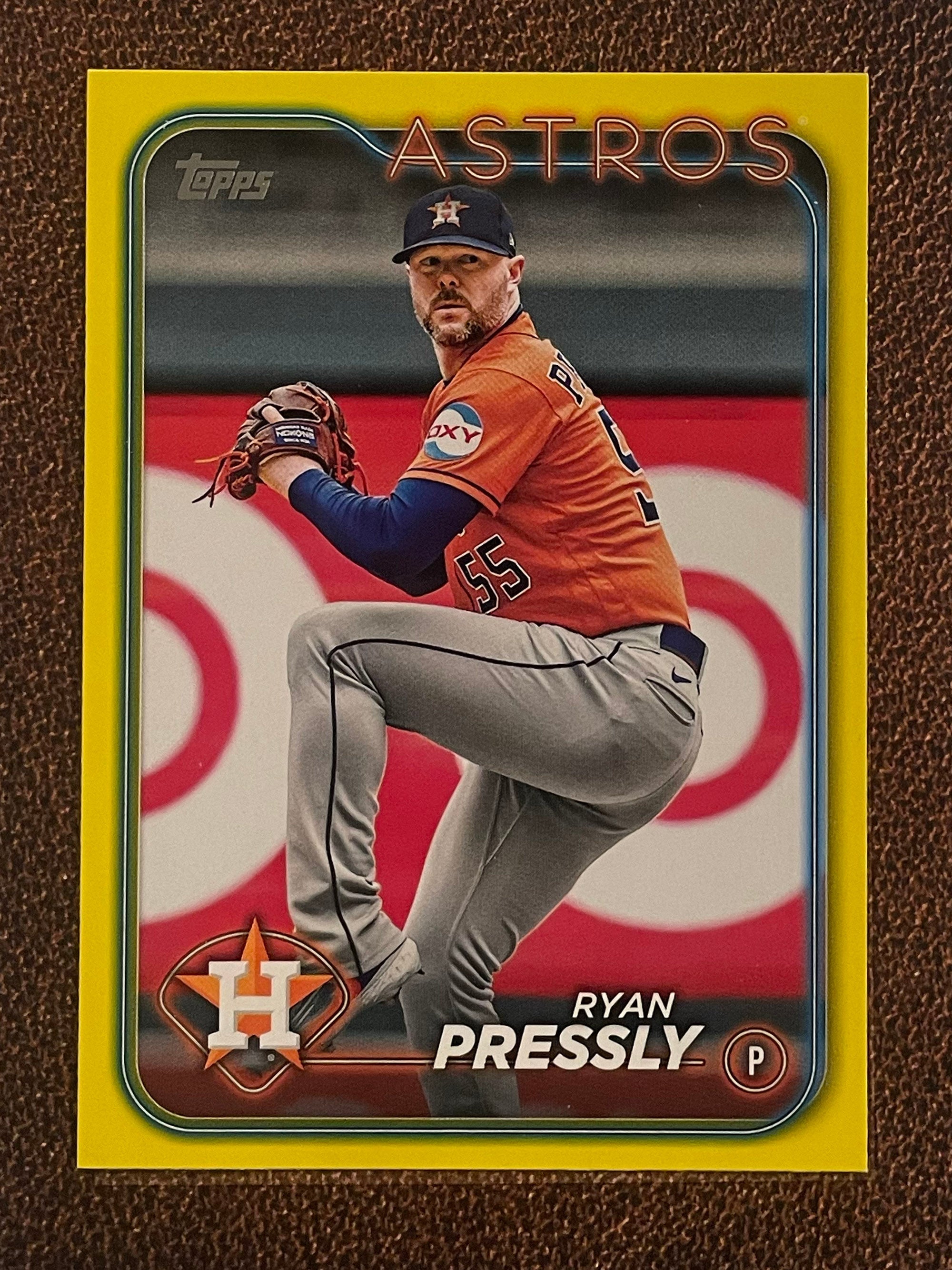 Ryan Pressly - 2024 Topps Series 1 - Yellow Parallel - Astros – Western NY Sports Cards