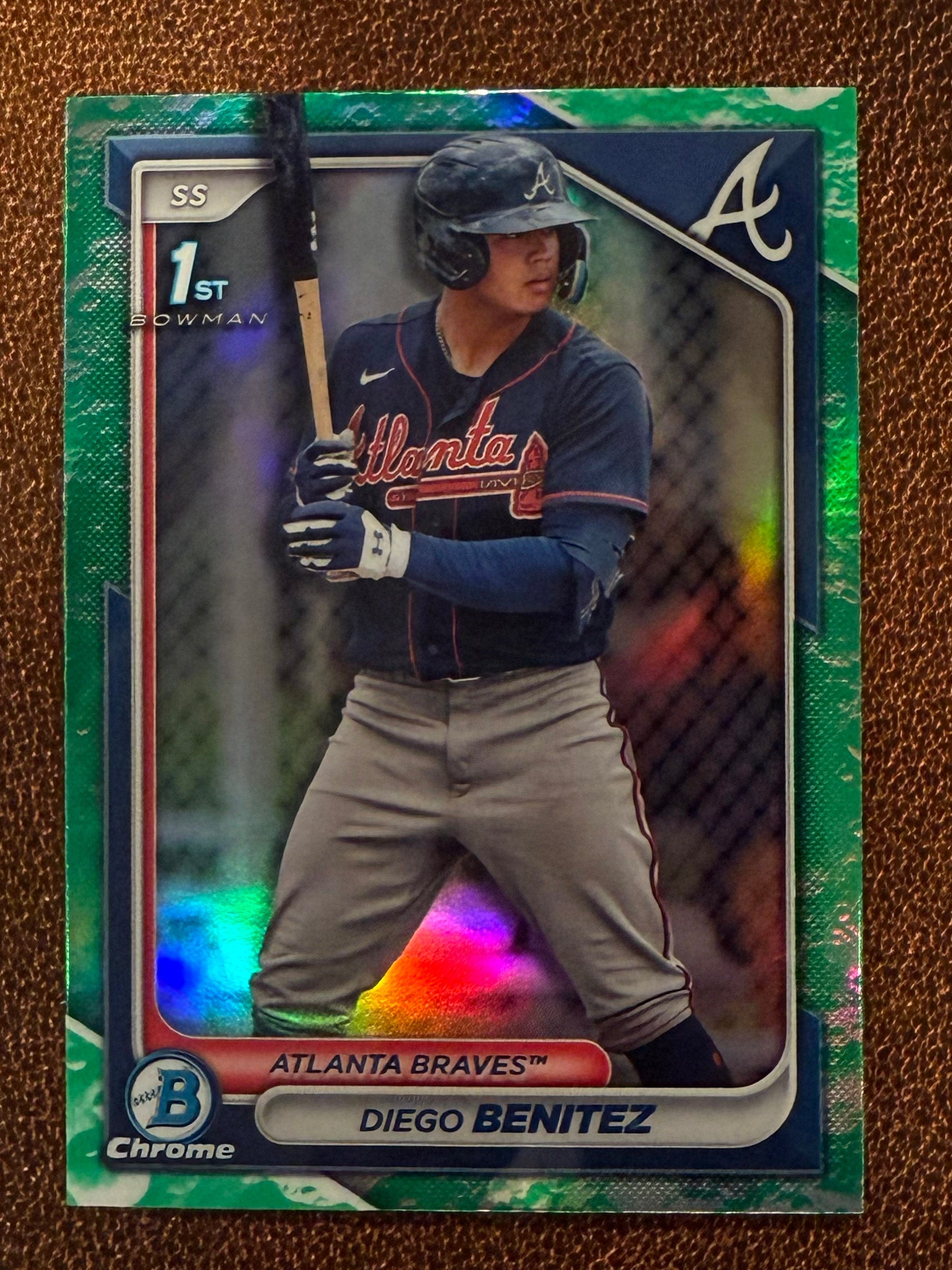 Diego Benitez - 2024 Bowman - Chrome Lunar Glow - Braves – Western NY Sports Cards
