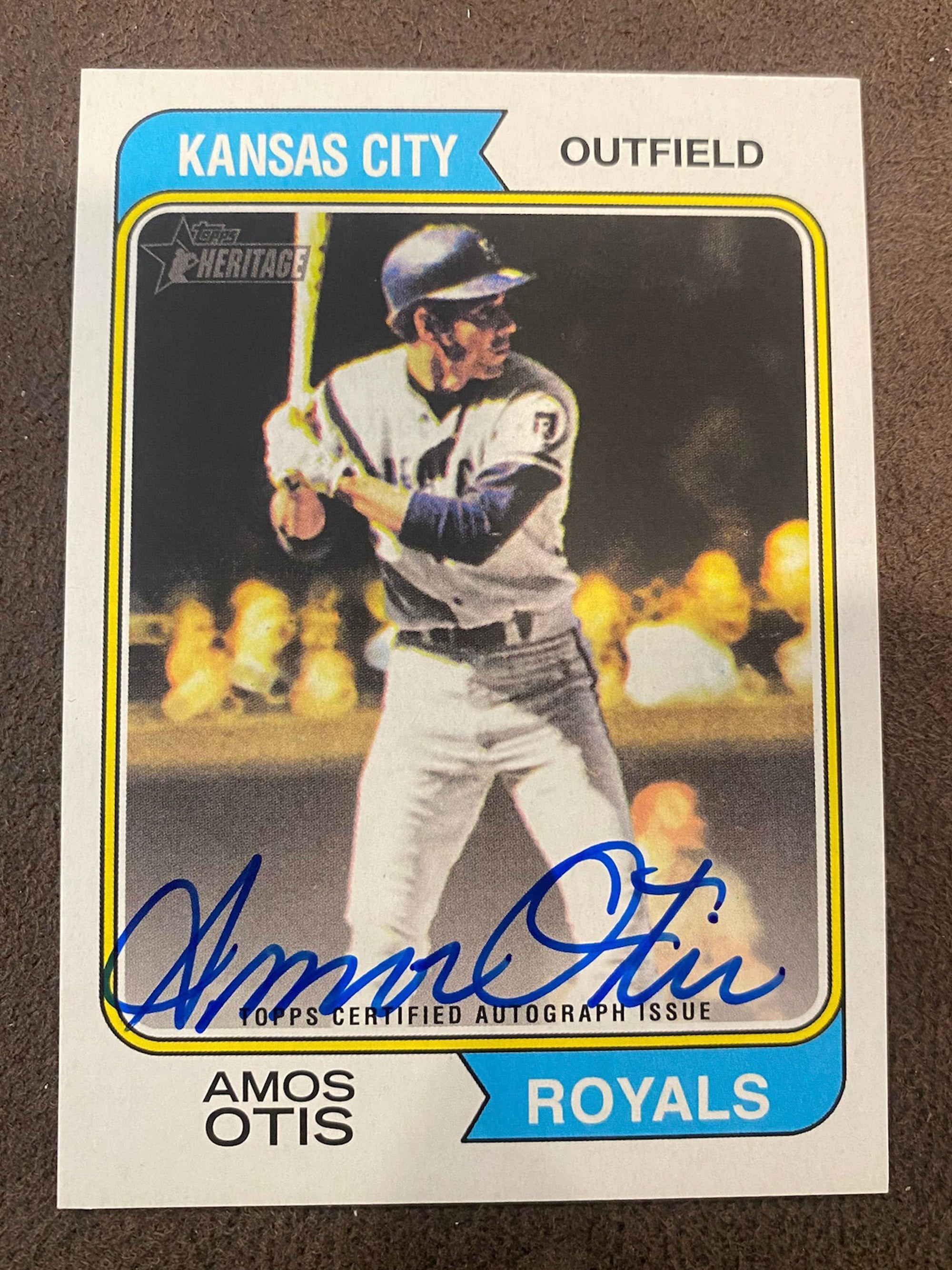 Amos Otis - 2024 Topps Heritage - AUTO - Royals – Western NY Sports Cards