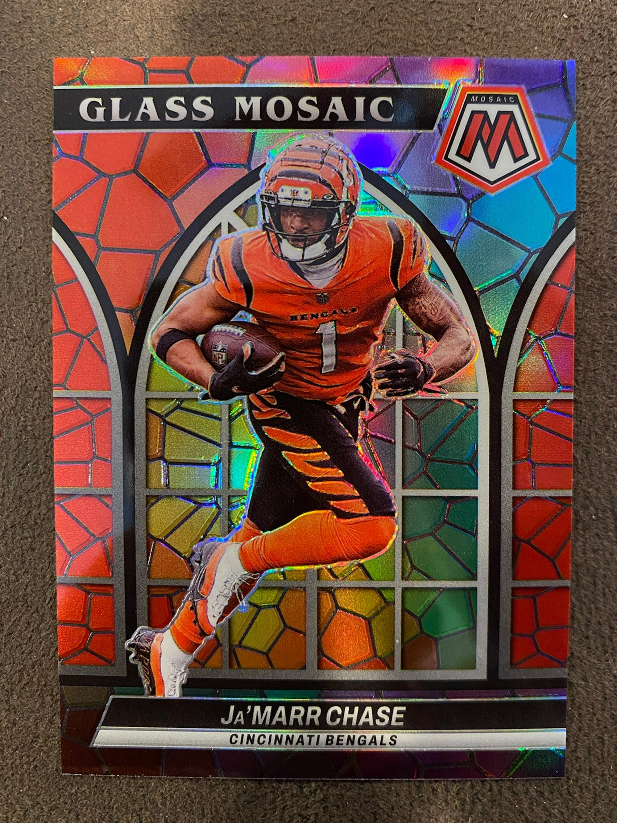 Ja'Marr Chase - 2022 Panini Mosaic - Stained Glass SSP - Bengals ...