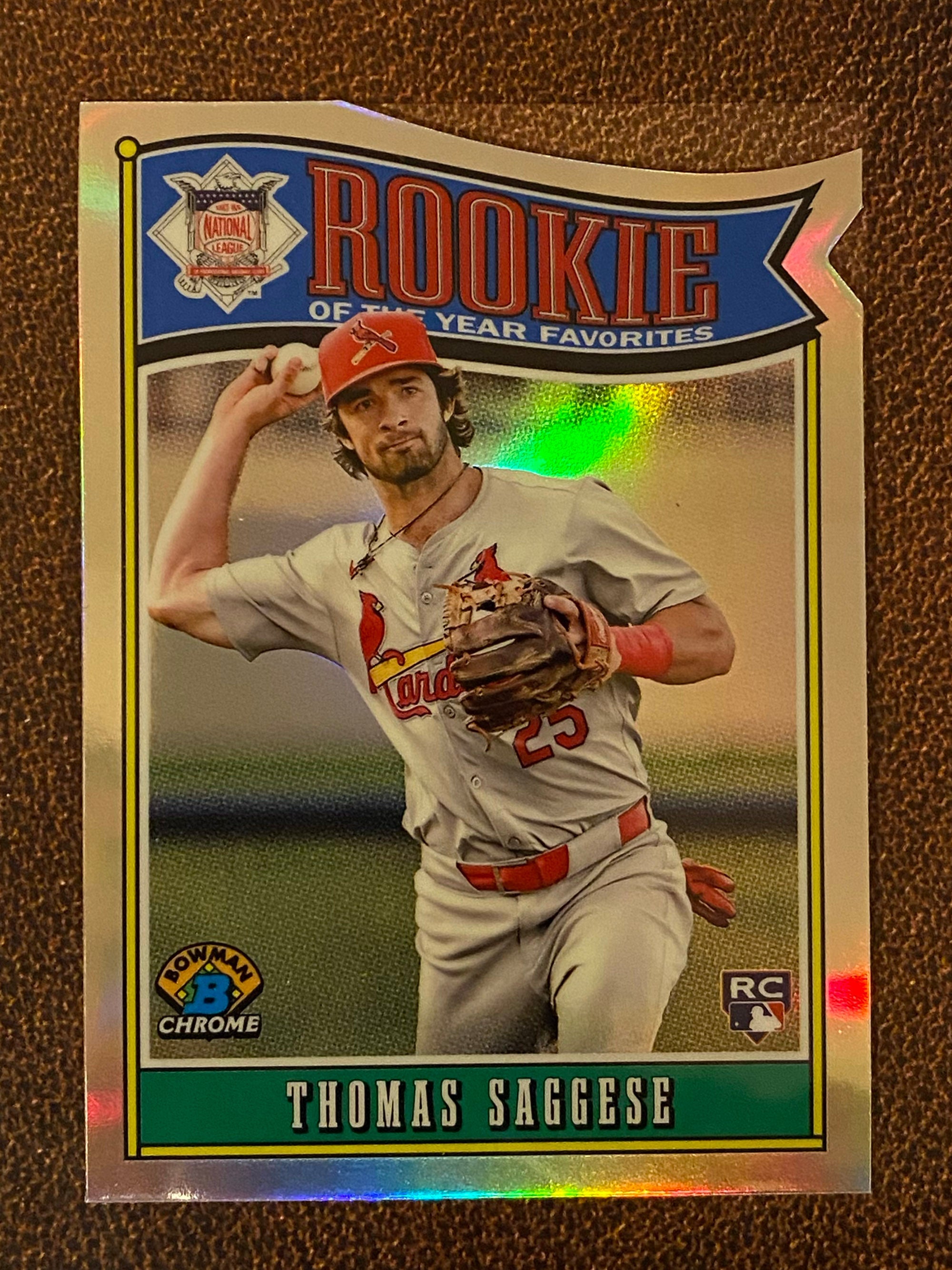 Thomas Saggese - 2025 Bowman - Rookie of the Year Favorites - Cardinal ...