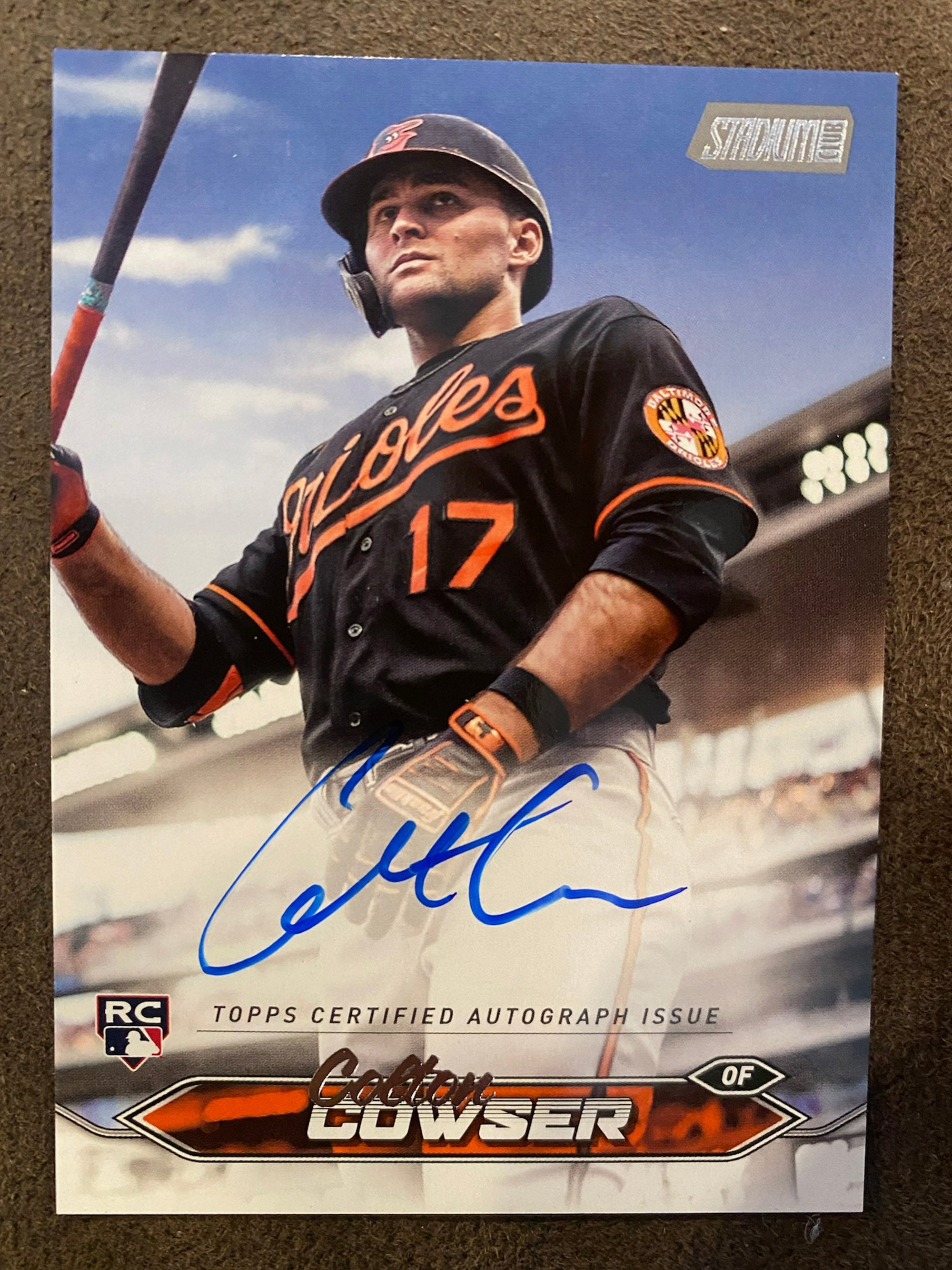 Colton Cowser - 2024 Topps Stadium Club - Rookie AUTO - Orioles ...