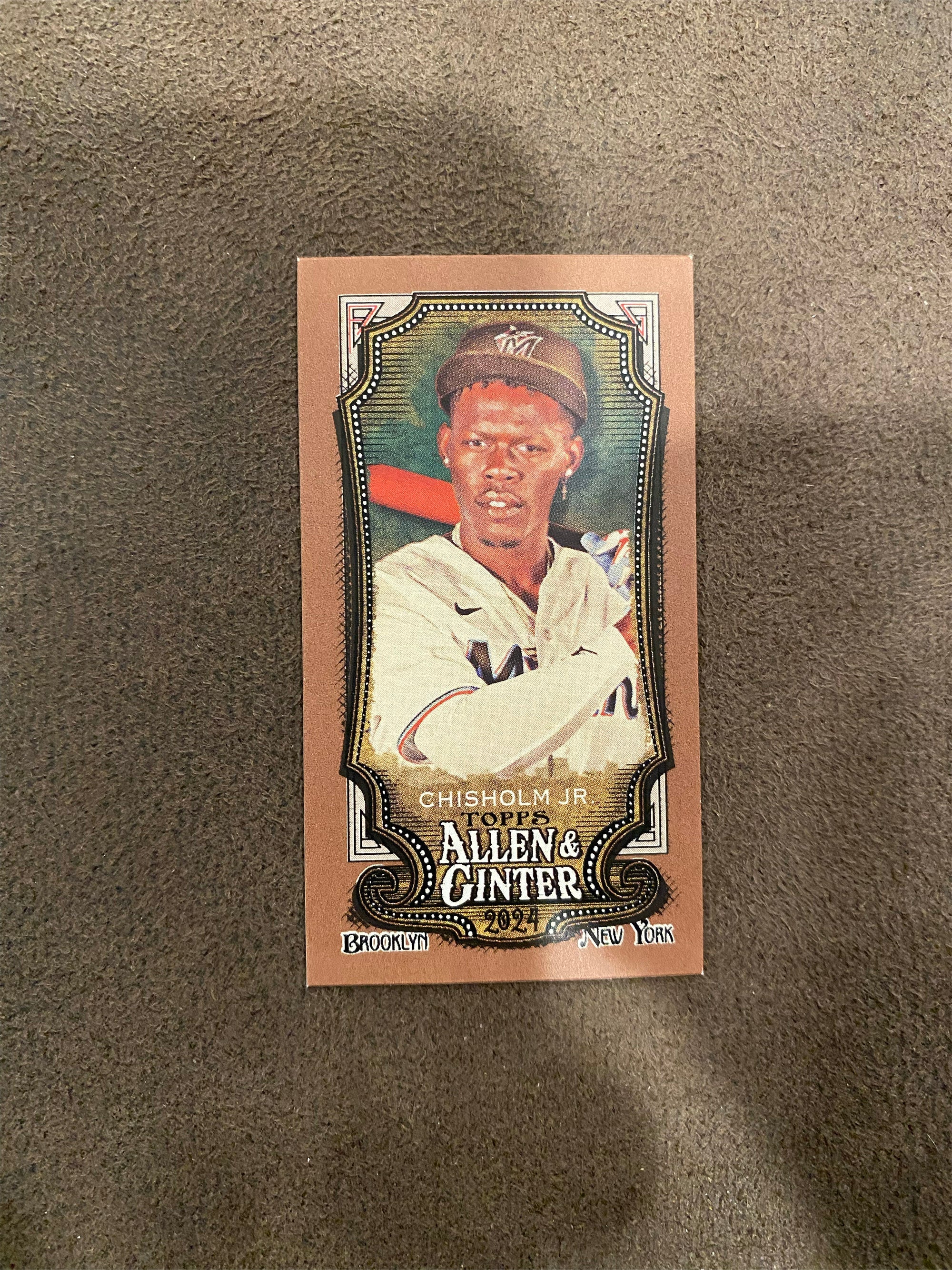 Jazz Chisholm Jr. - 2024 Allen & Ginter - Mini Gold Border - Marlins ...
