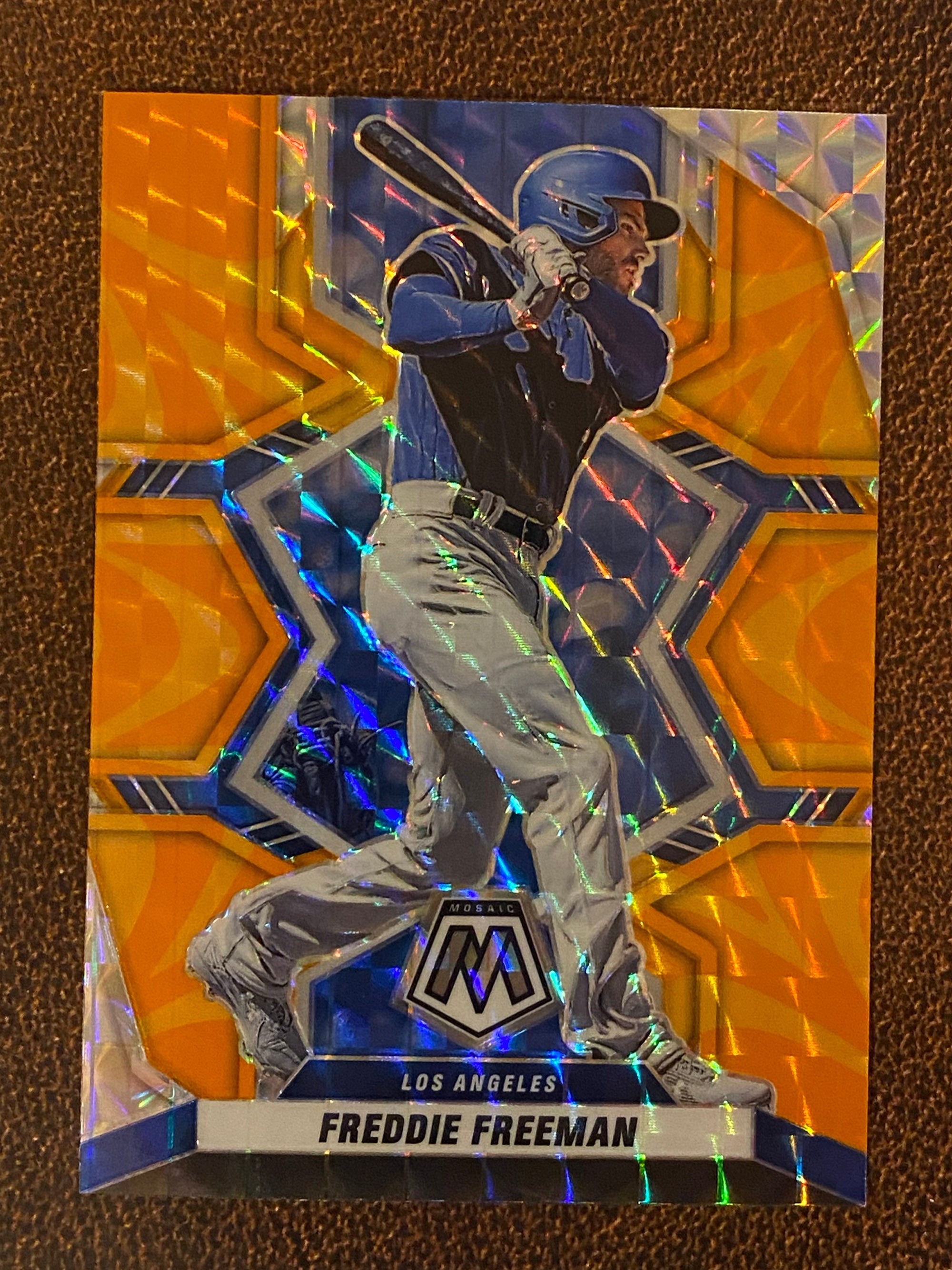 Freddie Freeman - 2022 Mosaic - Orange Reactive - Dodgers – Western NY ...