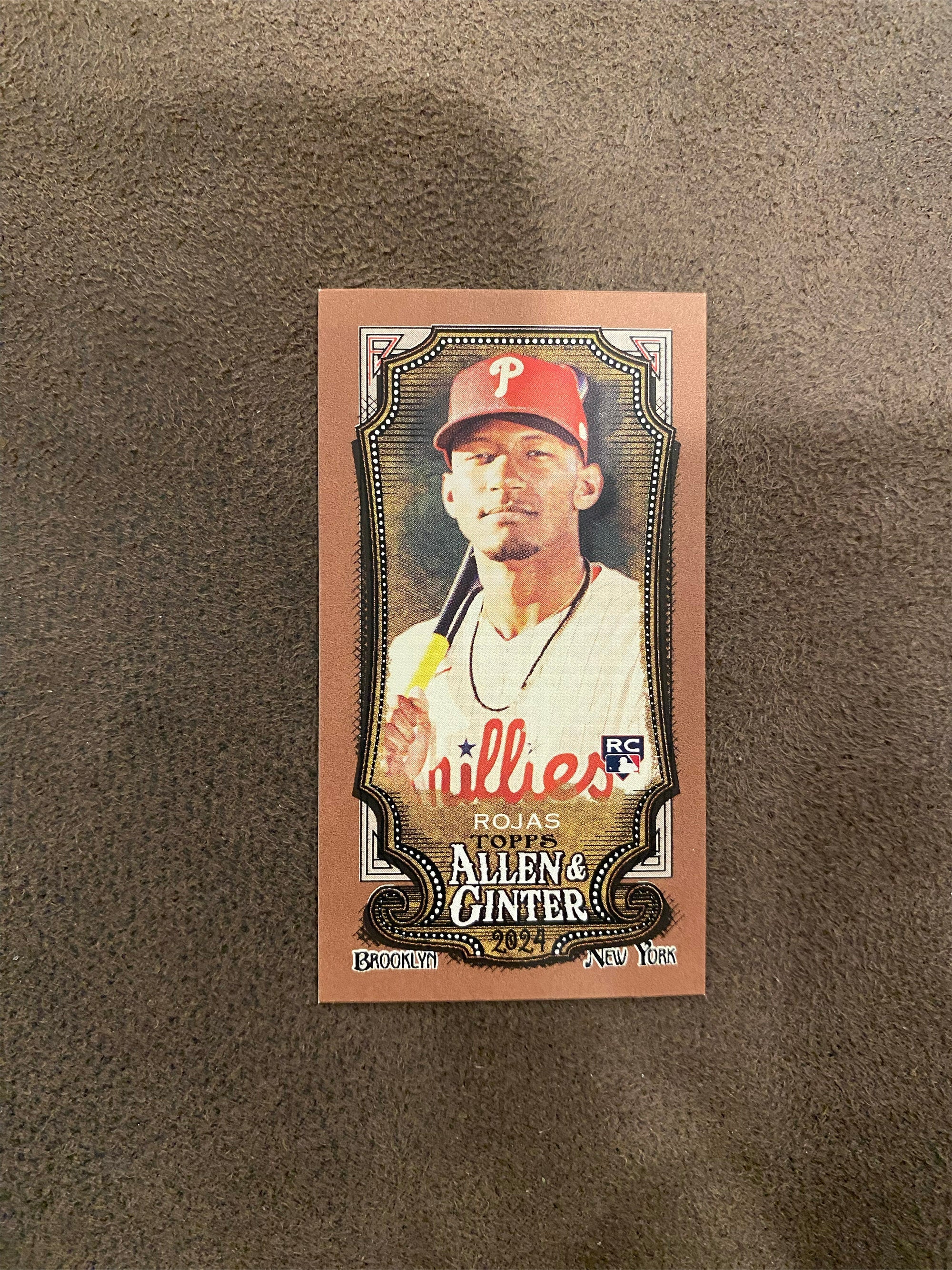Johan Rojas - 2024 Allen & Ginter - Mini Gold Border - Phillies ...