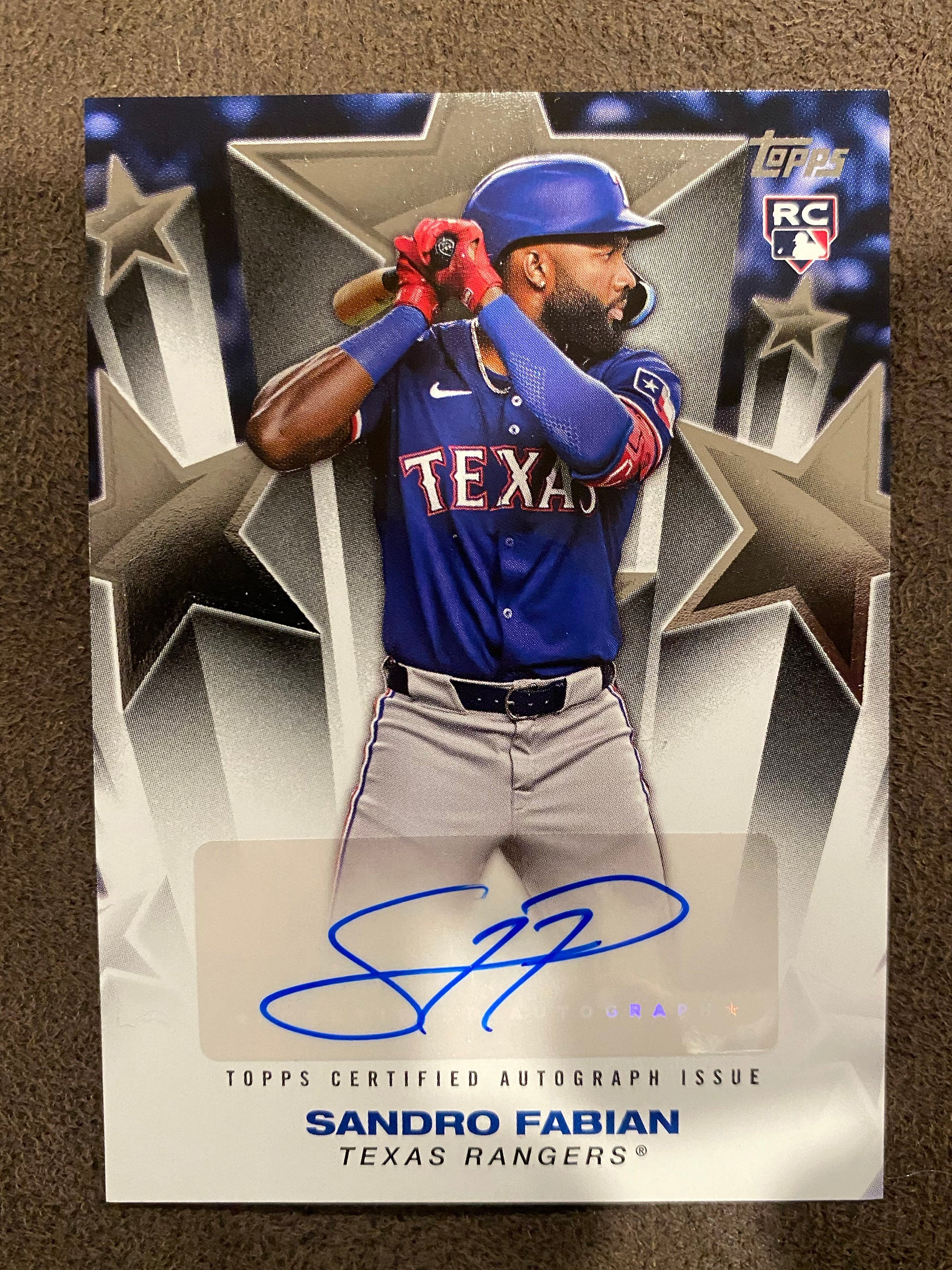 Sandro Fabian - 2025 Topps Series 1 - Baseball Stars AUTO - Rangers ...