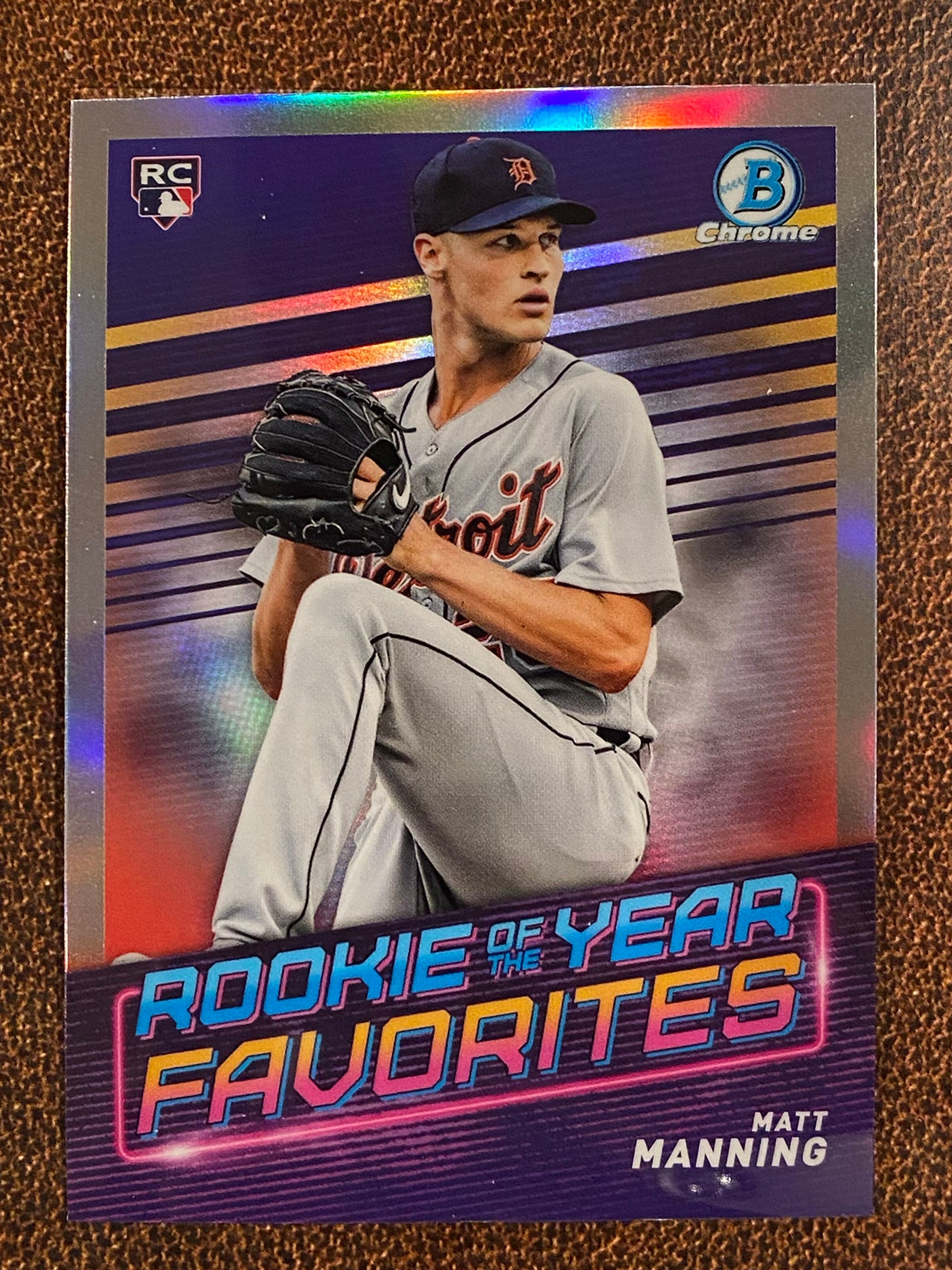 Matt Manning - 2022 Bowman - Rookie of the Year Favorites - Tigers ...