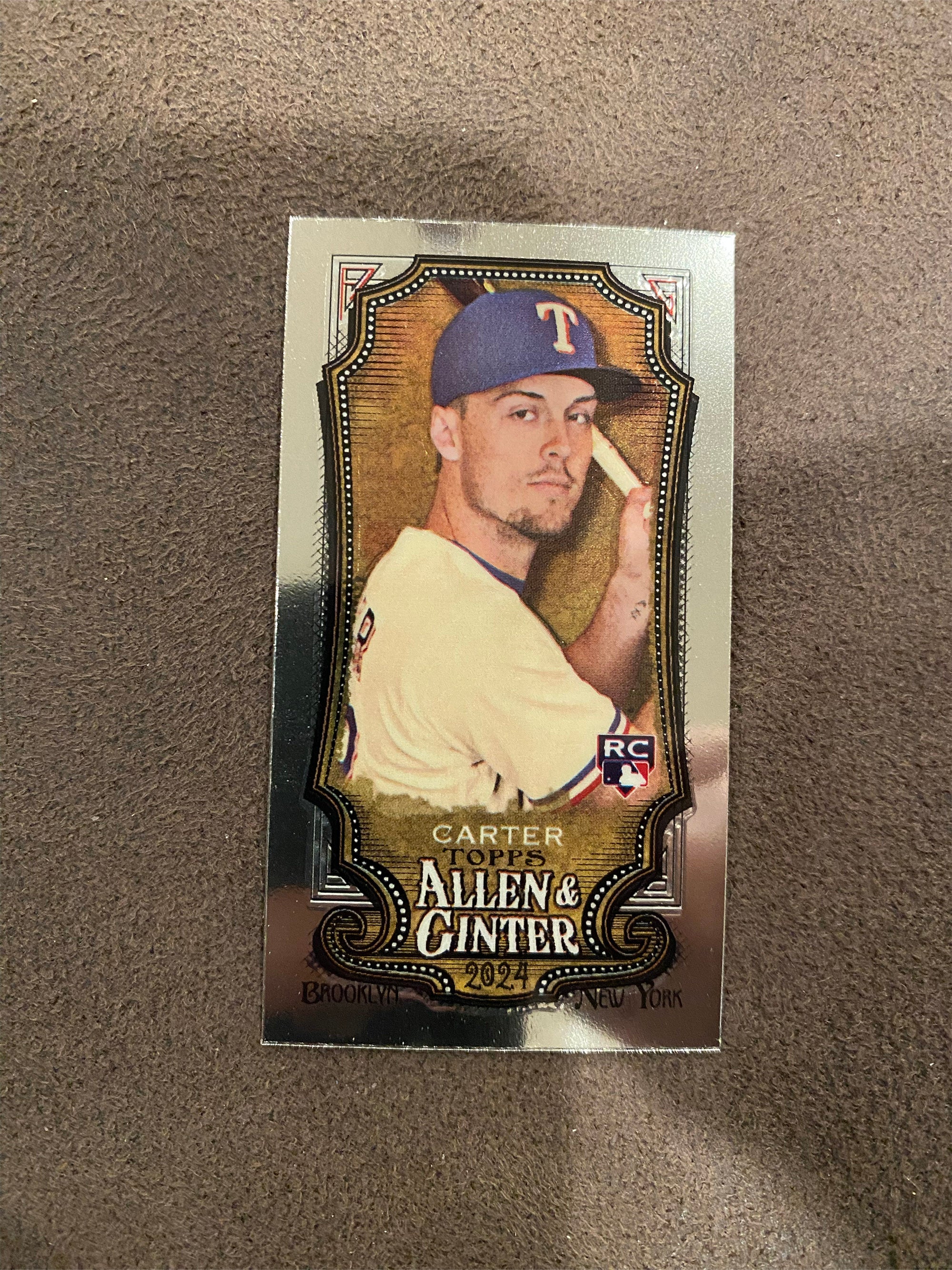 Evan Carter - 2024 Allen & Ginter - Mini Chrome - Rangers – Western NY ...