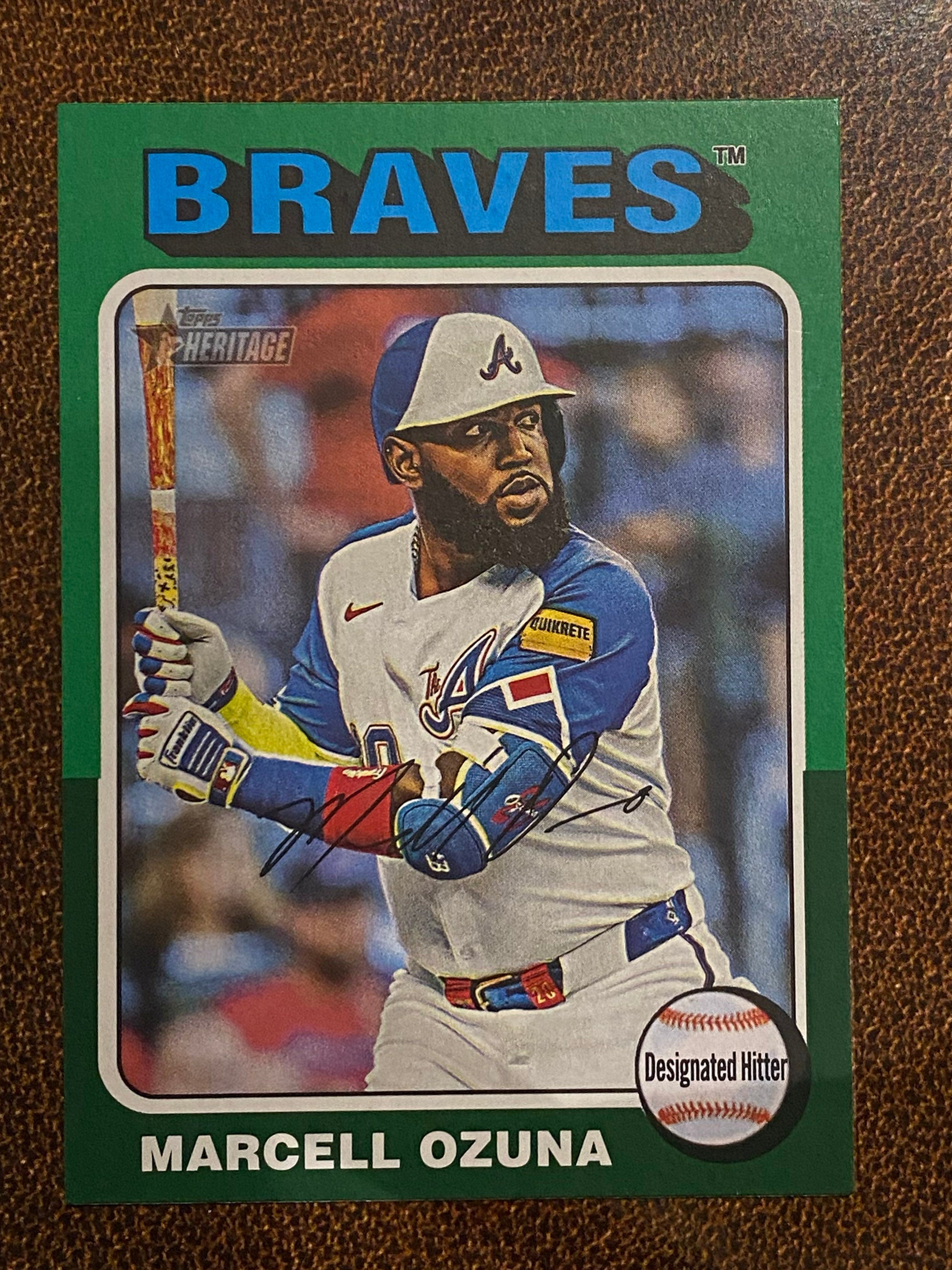Marcell Ozuna - 2024 Topps Heritage High Number - Green Border - Brave ...