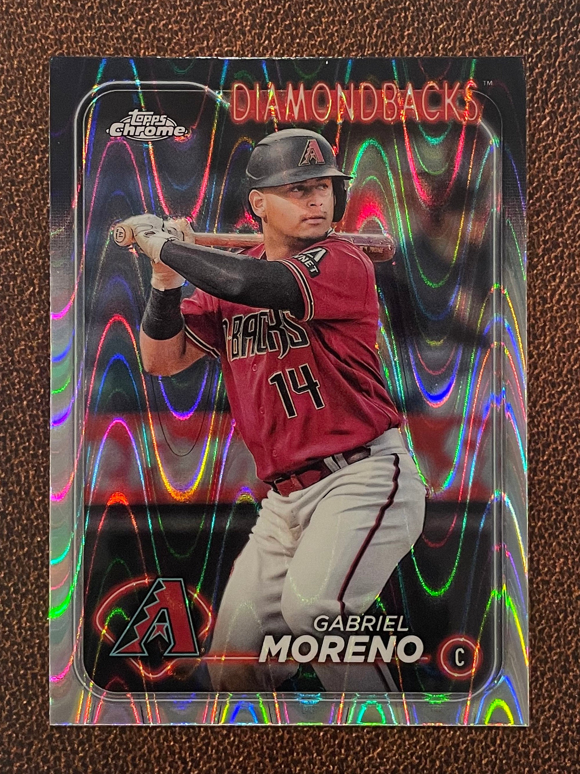 Gabriel Moreno - 2024 Topps Chrome - Raywave Refractor - Diamondbacks ...