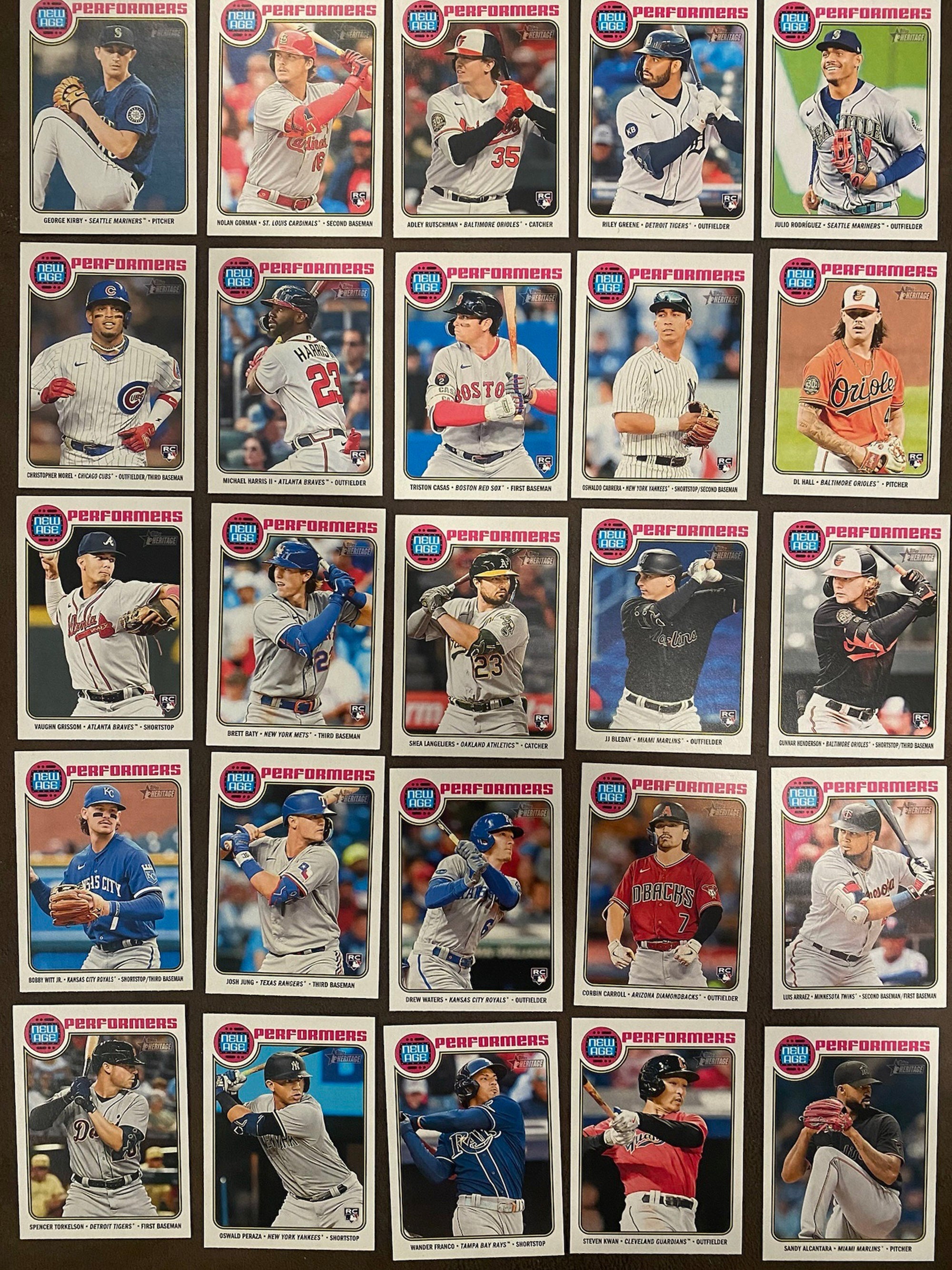 New Age Performers (25 Cards) - 2023 Topps Heritage - Complete Set ...